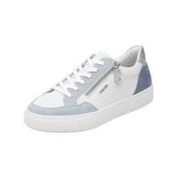 Sneaker Remonte "Remonte Sneaker Leder", Damen, Gr. 37, wei&szlig; (wei&szlig;, blau), Leder, Schuhe Sneaker