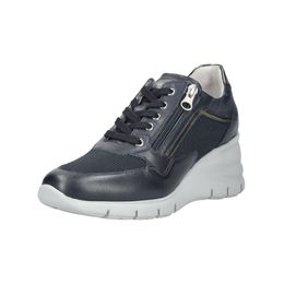 Sneaker Nero Giardini "Nero Giardini Sneaker Lederimitat/Textil", Damen, Gr. 39, blau, Lederimitat, Textil, Schuhe Sneaker