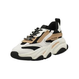 Sneaker Steve Madden "Steve Madden Sneaker Leder/Textil", Damen, Gr. 39, schwarz (schwarz, beige), Leder, Textil, Schuhe Sneaker