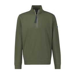 Sweatshirt Lerros "Lerros Unifarbener Sweattroyer f&uuml;r Herren", Herren, Gr. L, nordic olive, 90% Baumwolle, 10% Polyester, Sweatshirts Sweatshirt