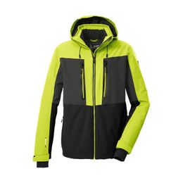 Skijacke Killtec "KSW 48 MN SKI JCKT", Herren, Gr. L, grün (hellgrün), Oberstoff: 100% Polyester, Futter: 100% Polyester, Füllung: 100% Polyester (recycelt), Jacken, Wasserdichte, atmungsaktive Skijacke mit vielen Taschen und Schneefang