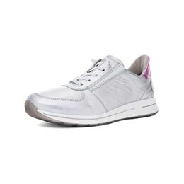 Sneaker Ara "Ara Sneaker Leder", Damen, Gr. 38, silber (silber, rosa), Leder, Schuhe Sneaker