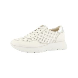 Sneaker Paul Green "Paul Green Sneaker Leder", Damen, Gr. 38,5, silber (wei&szlig;, silber), Leder, Schuhe Sneaker