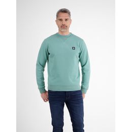 Sweatshirt Lerros "Lerros Urbaner Sweatshirtstyle für Herren", Herren, Gr. S, fjord blau, 50% Baumwolle, 50% Polyester, Sweatshirts Sweatshirt