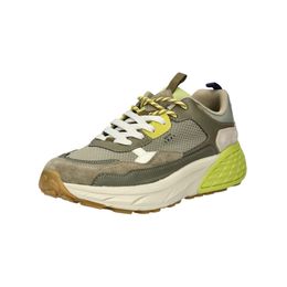 Sneaker JEEP "JEEP Sneaker Lederimitat/Textil", Herren, Gr. 41, sage, Lederimitat, Textil, Schuhe Sneaker