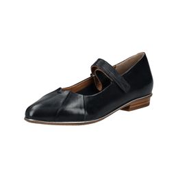 Riemchenballerina Everybody "Everybody Ballerinas Leder", Damen, Gr. 39,5, blau, Leder, Casual, Schuhe