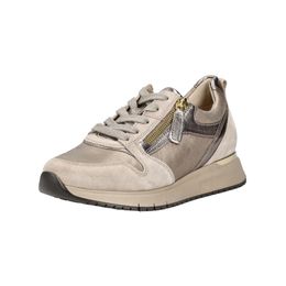 Sneaker Gabor COMFORT "Gabor Comfort Sneaker Leder", Damen, Gr. 39, grau, Leder, Schuhe Sneaker