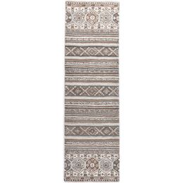 Theko Läufer »Royal Shaal - 1719«, rechteckig, 120 mm Höhe, Teppich-Läufer, reine Wolle, handgetuftet, Orient-Optik weiß wollweiß