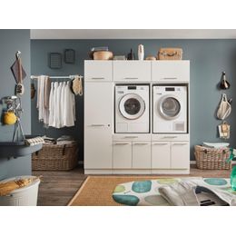 Mehrzweckschrank-Set LAUNDREEZY "LAUNDREEZY LDSK13", weiß, B:185cm H:200cm T:67,5cm, Holzwerkstoff, Kastenmöbel-Sets, Breite 185 cm