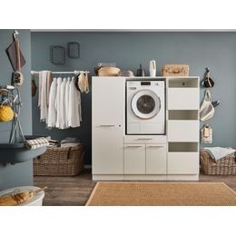 Mehrzweckschrank-Set LAUNDREEZY "LAUNDREEZY LDSK8", weiß, B:167,5cm H:162cm T:67,5cm, Holzwerkstoff, Kastenmöbel-Sets, Breite 167,5 cm