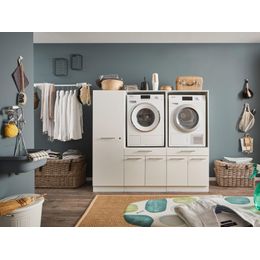 Mehrzweckschrank-Set LAUNDREEZY "LAUNDREEZY LDSK12", weiß, B:185cm H:162cm T:67,5cm, Holzwerkstoff, Kastenmöbel-Sets, Breite 185 cm