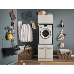 Mehrzweckschrank-Set LAUNDREEZY "LAUNDREEZY LDSK1", weiß, B:67,5cm H:200cm T:67,5cm, Holzwerkstoff, Kastenmöbel-Sets, Breite 67,5 cm