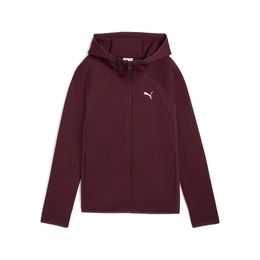 Puma Athletic Zip-Up Hoodie 'EvoStripe' female Red size XS