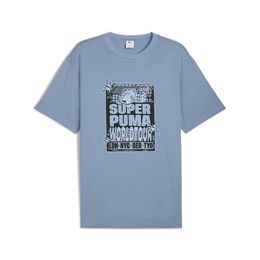 Puma T-Shirt Herren Gr&ouml;&szlig;e 4XL taubenblau / hellblau / schwarz