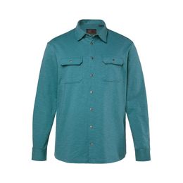 JP1880 Button Up Shirt male Blue size 4XL