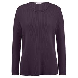 Peter Hahn - Rundhals-Pullover, lila, Gr. 44 / L - Baumwolle