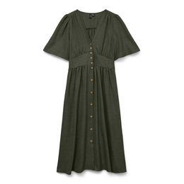Vero Moda Curve Kleid 'VMCMelaney' Damen Gr&ouml;&szlig;e 46 dunkelgr&uuml;n Sommerkleid