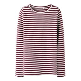 name it Shirt 'NKFSuraja' Mädchen Größe 122/128 weinrot / weiß