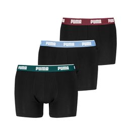 Boxershorts Puma "Puma MEN EVERYDAY BASIC BOXERS 3P", Herren, Gr. L, schwarz combo, Single Jersey, Obermaterial: 95% Baumwolle, 5% Elasthan, körpernah, Unterhosen, Komfortabler elastischer Logobund