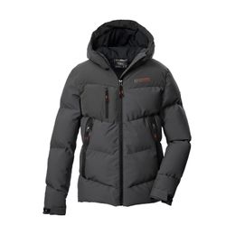 Steppjacke Killtec "KOW 230 BYS QLTD JCKT", Jungen, Gr. 128, grau (anthrazit), Obermaterial: 100% Polyester;Futter: 100% Polyester;F&uuml;llung: 100% Polyester, Jacken Steppjacke, Winddichte, wasserabweisende Kinderjacke mit verstellbaren B&uuml;ndchen