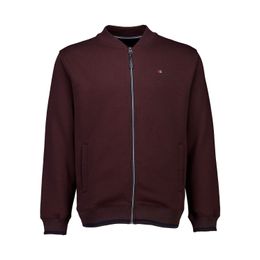 Sweatshirt Bison "Bison Cardigan", Herren, Gr. XL, rot (dk rot), Obermaterial: 60% Baumwolle, 40% Polyester, bequem, Sweatshirts Sweatshirt