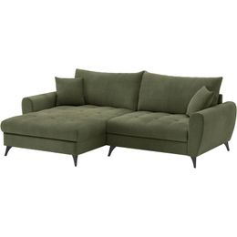 MR. COUCH Ecksofa »Blackburn II, L-Form« Mit Kaltschaumpolsterung bis 140 kg belastbar Memphis 12 green