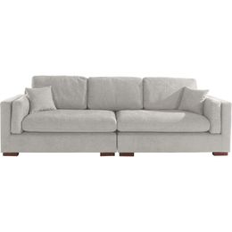 Home Affaire Big-Sofa &raquo;Fresh Pond&laquo; in vielen Bezugsqualit&auml;ten und Farben, B/T/H: 290/96/95 cm grau 100% Polyester