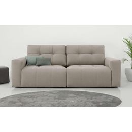 Home Affaire 3-Sitzer &raquo;Turnon, Lounge-sofa, Breite 220 cm&laquo; Chenille, mit Knopf- und Doppelsteppung, elegantes Aussehen braun 100% Polyester