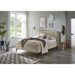 Meise M&ouml;bel MEISE.M&Ouml;BEL Polsterbett &raquo;Riva II&laquo; mit schwarzen Metallf&uuml;&szlig;en, wahlweise mit Bettkasten toffee + toffee Liegefl&auml;che L&auml;nge Breite: 200 cm x 140 cm