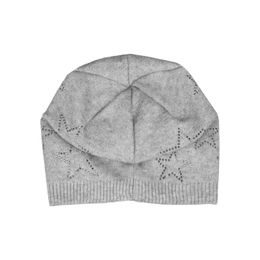 Capelli New York Beanie mit Schmucksteinen hellgrau-meliert