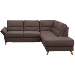 Home Affaire Ecksofa &raquo;Westerland L-Form&laquo; Federkern-Polsterung, wahlweise mit Bettfunktion, Bettkasten braun 98% Polyester 2% Polyamid