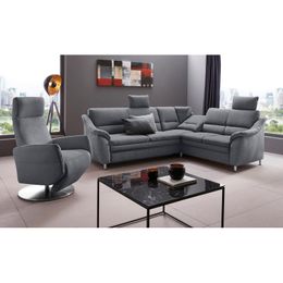 Sit & More sit&more TV-Sessel &raquo;Kobra&laquo; manuelle Relaxfunktion grau Struktur impr&auml;gniert (100% Polyester);Luxus-Microfaser ALTARA NUBUCK (100% Polyester);Struktur 