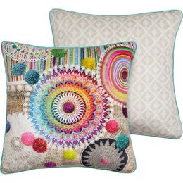 HIP Dekokissen &raquo;Inessa&laquo; Mit F&uuml;llung, 1 St&uuml;ck, Biese, 30x60, Wendeoptik, Weich, Mandala, Sand multi/sand + bedruckt Obermaterial: 100% Polyester...