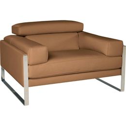Calia italia Sessel »Romeo Loungesessel« extravaganter Designsessel KARMA 600 cuoio