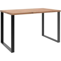 wimex Schreibtisch »Home Desk« Mit Metallkufen, in 3 Breiten schwarz + Plankeneiche Nachbildung