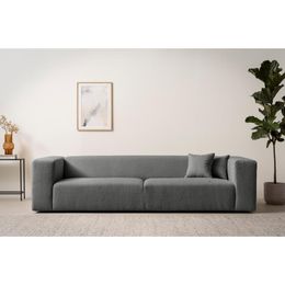 Andas 3-Sitzer »BAKELS, Couch in Cord oder Boucle-Stoff, Sofa im modernen Design« bequemer Sitzkomfort, in 2 Stoffen und 8 Farben lieferbar Dunkelgrau