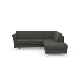 Sit & More SIT&MORE Ecksofa »Visby L-Form« Wahlweise mit Bettfunktion und Stauraum, frei im Raum stellbar anthrazit