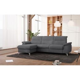 Sit & More SIT&MORE Ecksofa »Astoria L-Form« wahlweise mit motorischer Relaxfunktion anthrazit