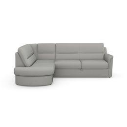 Sit & More SIT&MORE Ecksofa »Panini L-Form« wahlweise mit Vorziehsitz und Bettkasten silber