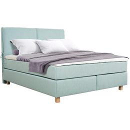 Home Affaire Boxspringbett »Nele« inkl. Topper im schlichtem Design mint