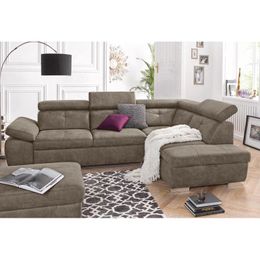 exxpo - SOFA FASHION Ecksofa »Spring, super bequem und komfortabel mit Armteil- und Kopfteilfunktion« wahlweise mit Bettfunktion und Bettkasten,...