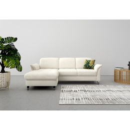 Sit & More SIT&MORE Ecksofa »Maggiore L-Form« wahlweise mit Kopfteilverstellung, Bettfunktion und Bettkasten grau-weiss