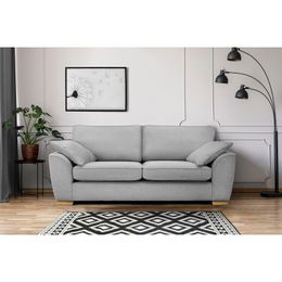 Home Affaire 3-Sitzer &raquo;Savoy&laquo; gem&uuml;tliches Sofa mit vielen Kissen, in 2 Bezugsqualit&auml;ten grau Struktur weich (100% Polyester);Struktur fein (100% 