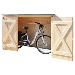 Weka Fahrradbox Mülltonnenbox, BxTxH: 205x84x151 cm natur