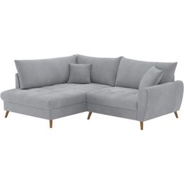 MR. COUCH Ecksofa »Blackburn II, L-Form« Mit Kaltschaumpolsterung bis 140 kg belastbar Memphis 45 grau