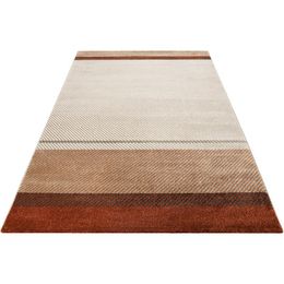 Esprit Teppich »Eastwood, ESP-40099« rechteckig 13 mm Höhe modernes Design, Kurzflor, Schlafzimmer, Wohnzimmer rot/braun/rot Obermaterial: 100%...