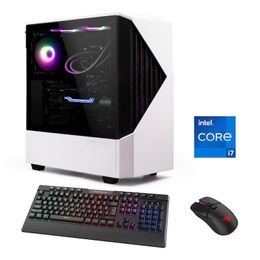 Hyrican Gaming-PC »Horizon 6957« PCIe SSD Gen4, Windows 11 weiß/schwarz WLAN AC, ARGB-Beleuchtung Front, 1x PS/2, 2x USB 2.0/1.1, 3x USB 3.2 Gen 1,...