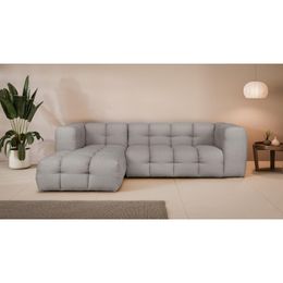 LeGer Home by Lena Gercke Ecksofa »TALISHA L-Form Designersofa, moderne Steppung, B/T/H: 276/178/75 cm« aufwendig gepolstert, hoher Sitzkomfort beige