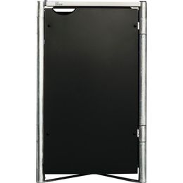 HIDE Mülltonnenbox »HD24401« für 4x240 l, BxTxH: 279x81x115 cm schwarz/silberfarben