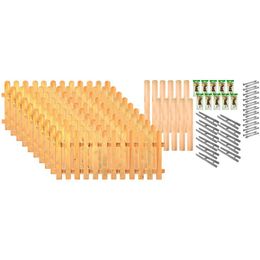 TETZNER & JENTZSCH Lattenzaun &raquo;Lakeland 8&laquo; 10 Elemente, LxH: 1899x100 cm braun Holzwerkstoff